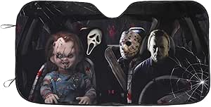 Amazon.com: bviucsdec Horror Movie Characters Windshield Sun Shade ...