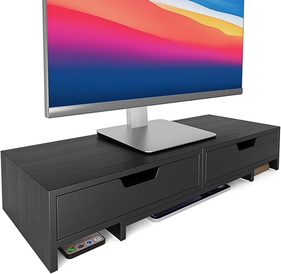 Amazon.com: Epesoware Computer Monitor Stand Riser with 2 Storage ...
