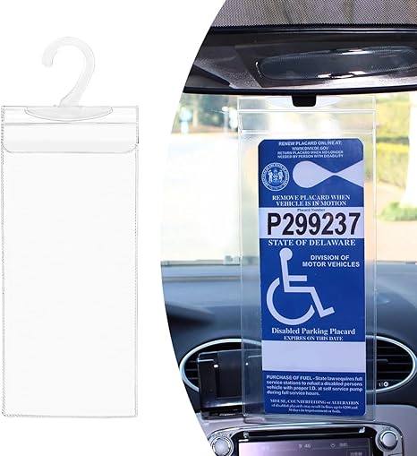 Amazon.com: Ohleats Handicap Placard Holder for Car, Transparent ...