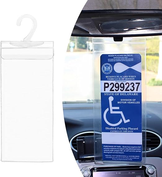 Amazon.com: Ohleats Handicap Placard Holder for Car, Transparent ...