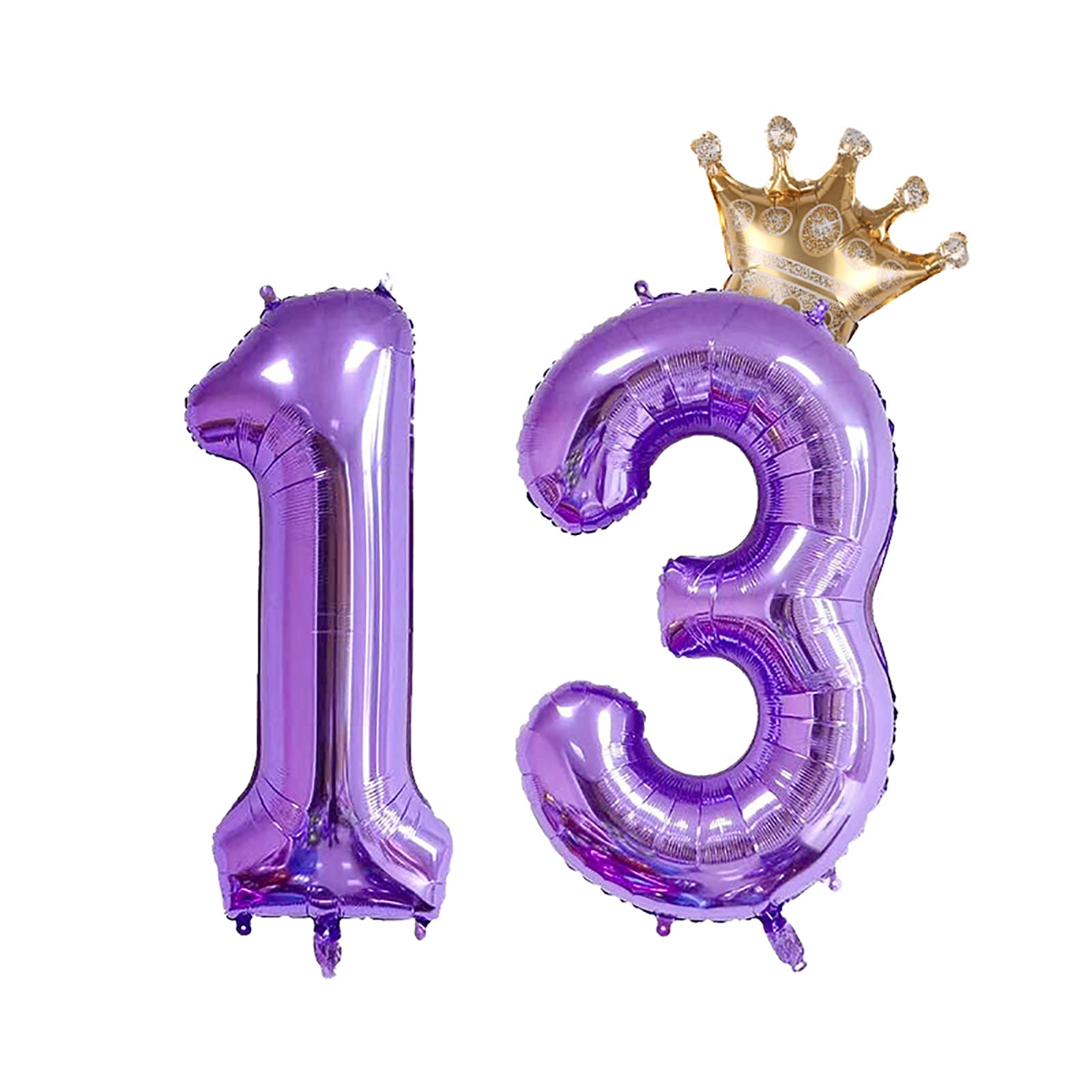 Amazon.com: Purple 13 Number Balloon 32 inch Jumbo Foil Balloons with ...