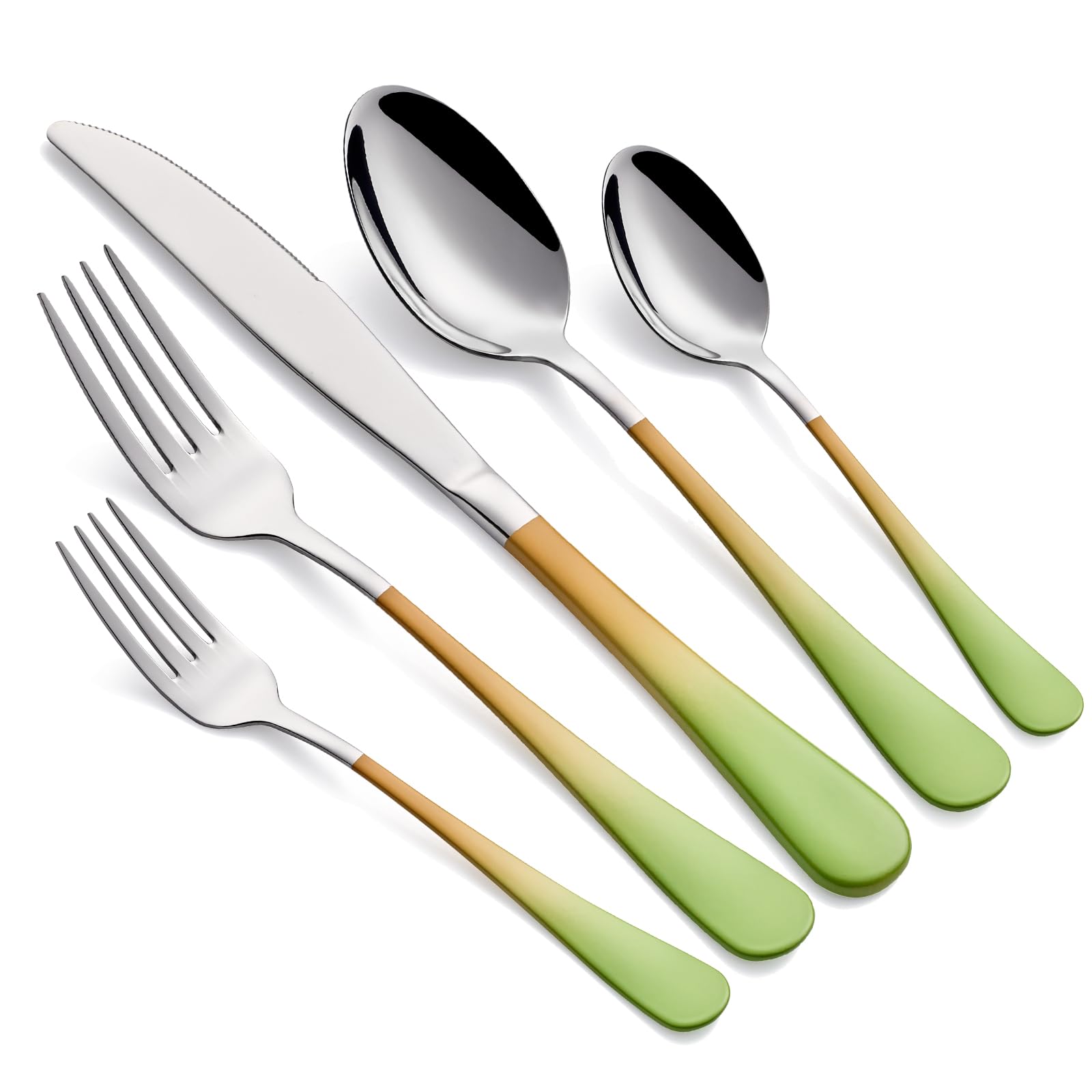 Amazon.com | Onlycooker Colorful Silverware Set 20 Piece 18/0 Stainless ...