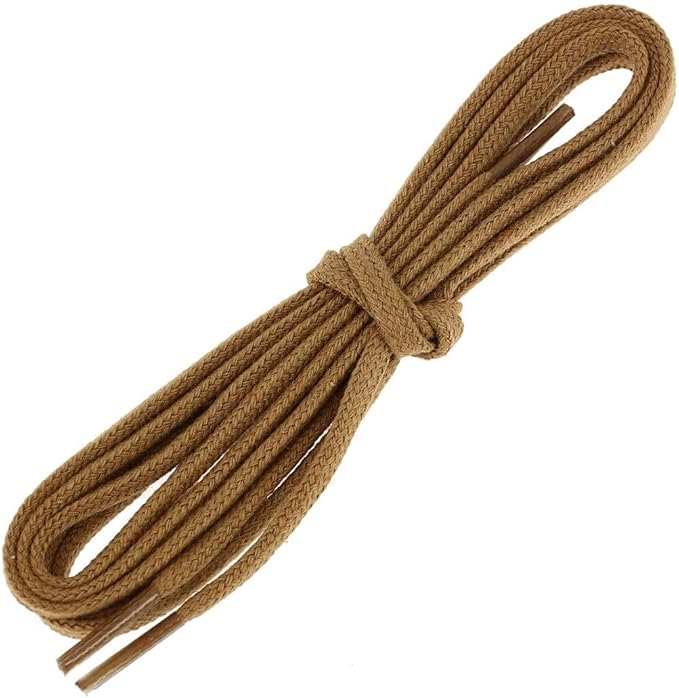 Les Lacets Français. Lacets plats et fins. 5mm, Coton. Marron Chameau ...