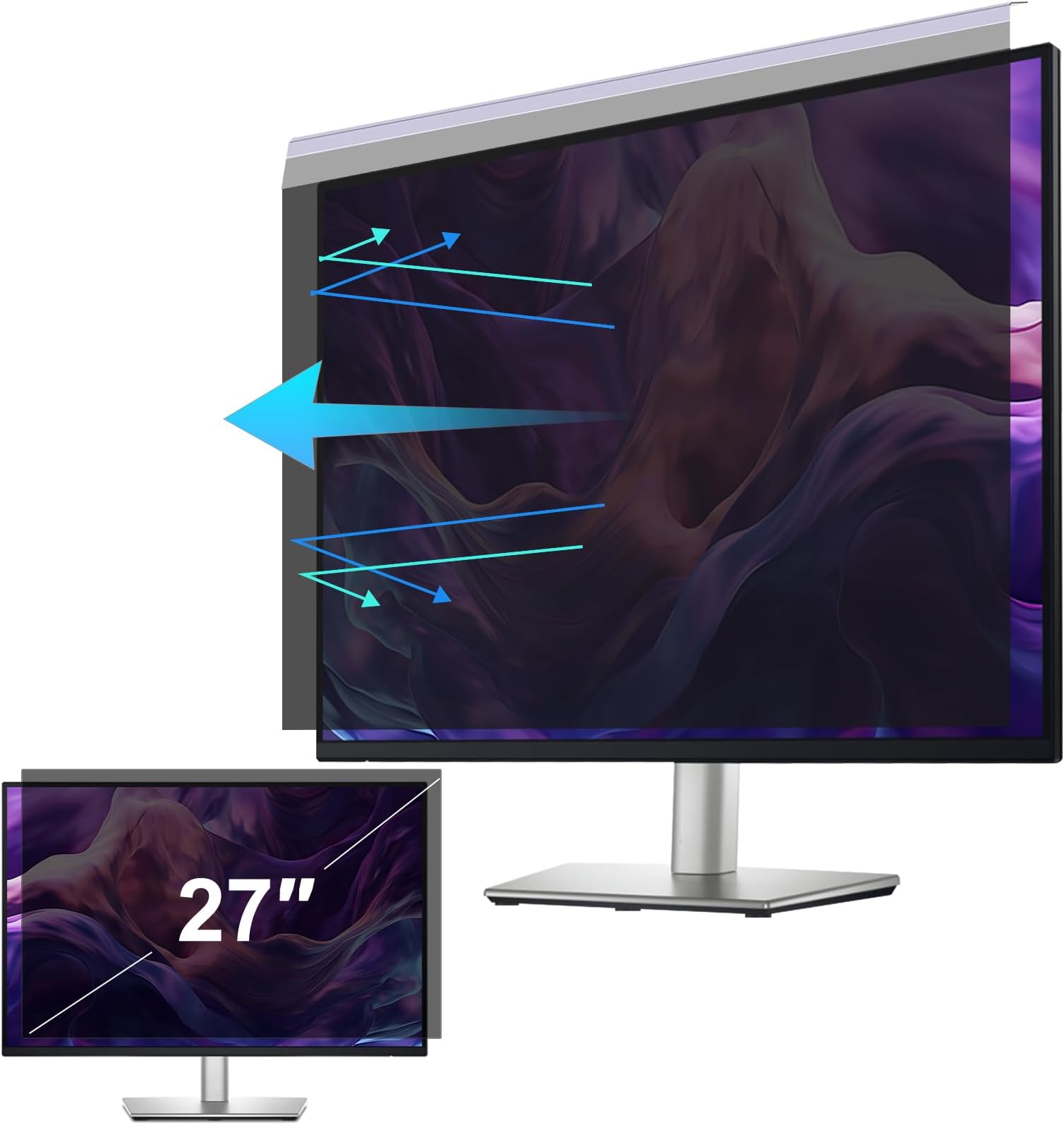 Amazon.com: [2-Pack] 27 Inch Privacy Screen for Computer Monitor 16:9 ...