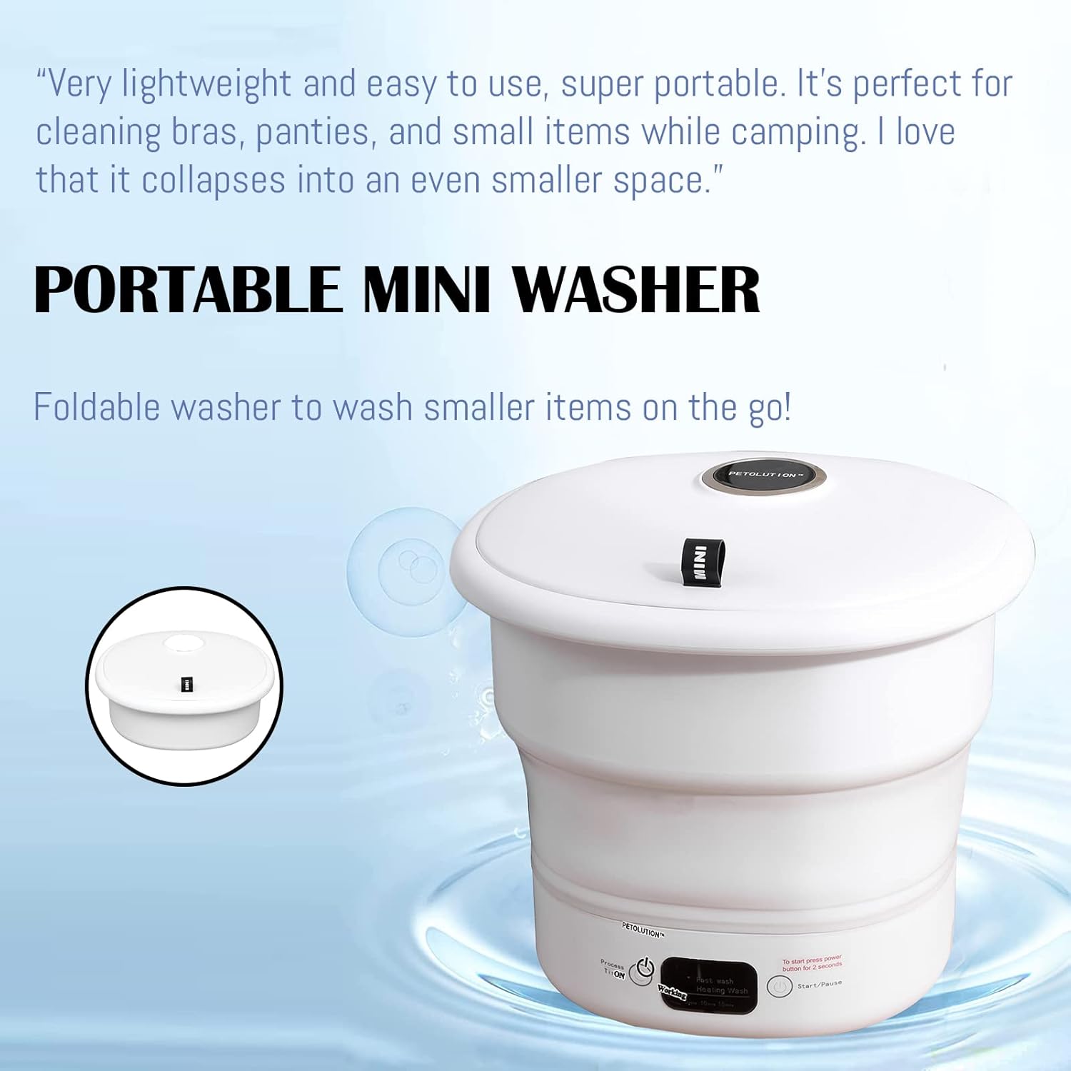 Foldable Mini Washing Machine for Travel, Camping, Australia | Ubuy