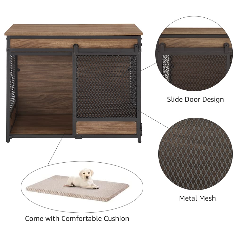 Snapklik.com : Unipaws Furniture Style Sliding Door Dog Crate For ...