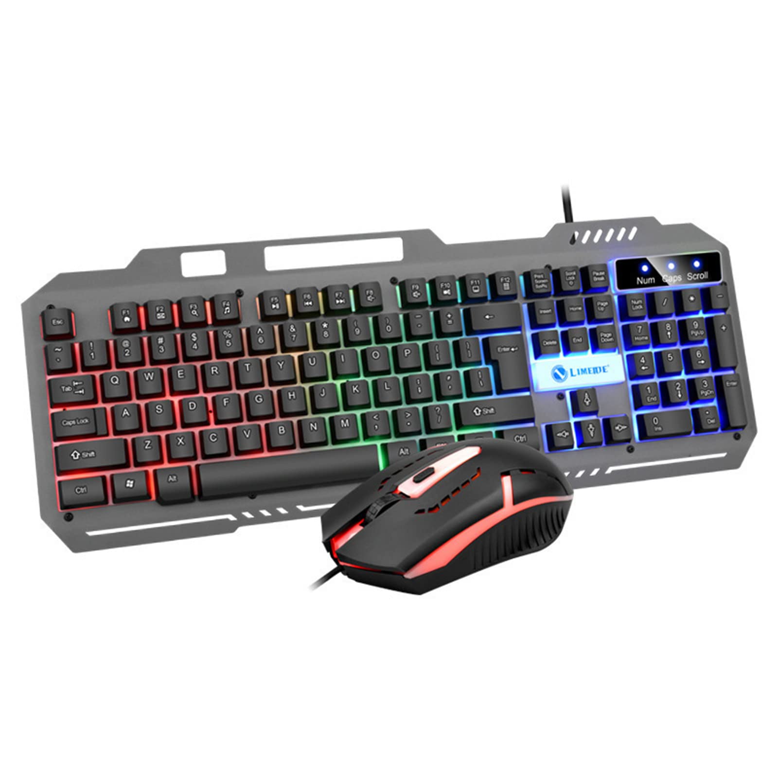 Amazon.com: T25 Luminous Gaming Keyboard & Mouse Combo, 104 Key Wired ...