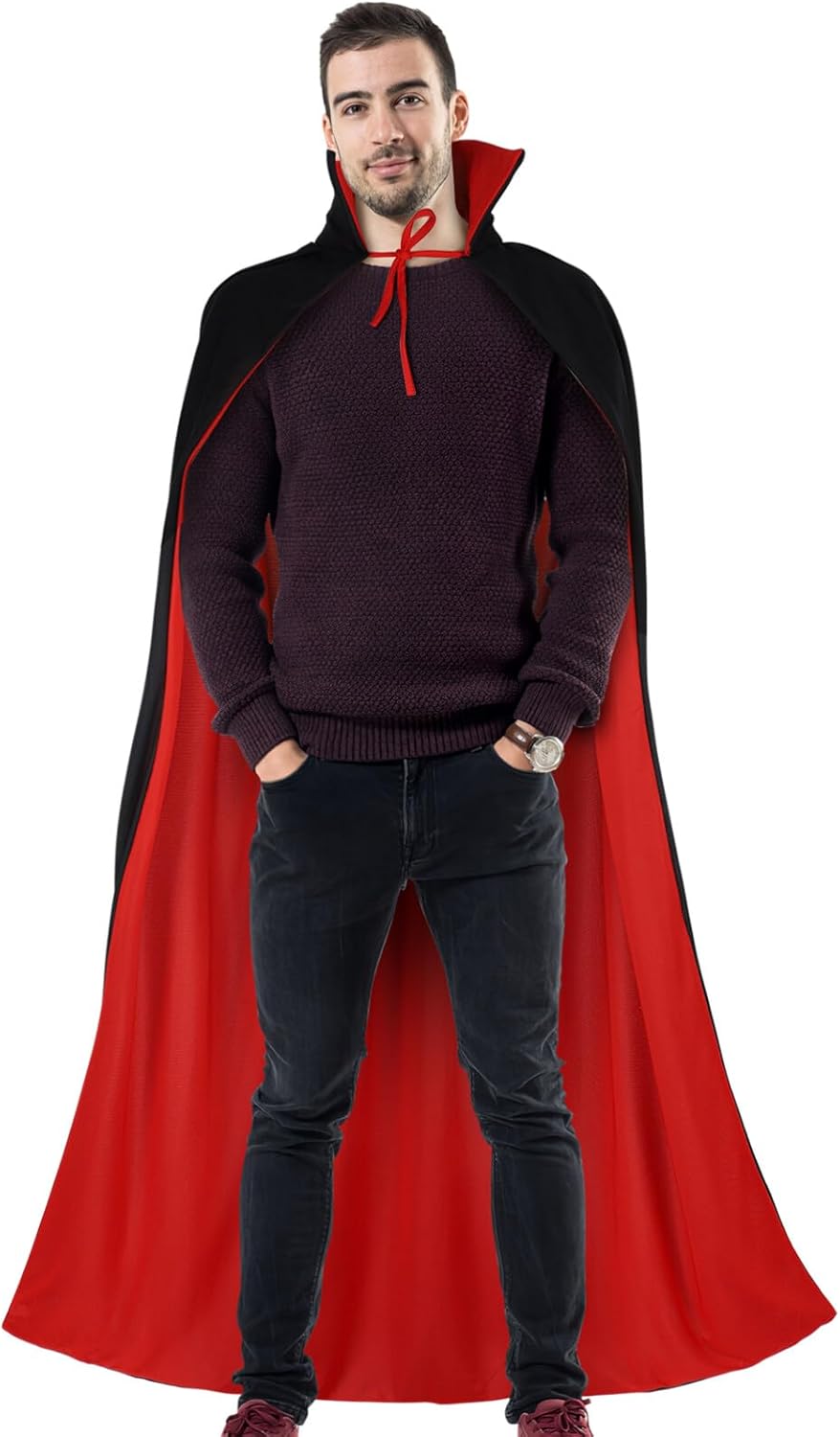 Amazon.com: Milisten Halloween Vampire Cloak Cape, Halloween Vampire ...