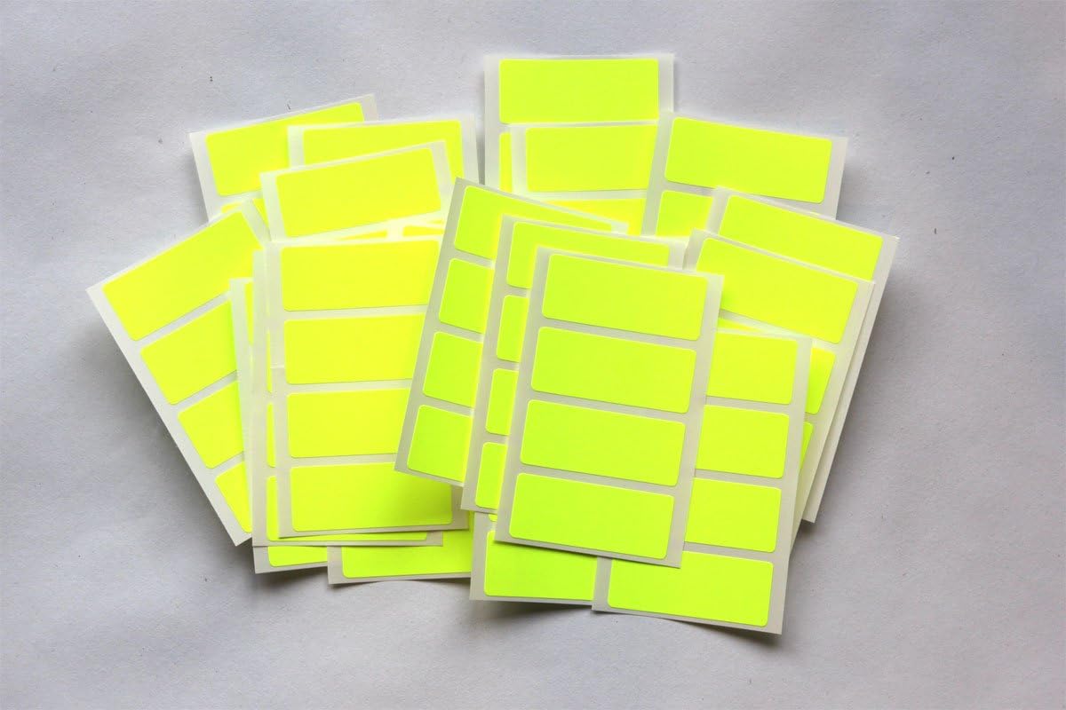 200 Yellow Stickers - Sticky Coloured Self Adhesive Labels for Colour ...