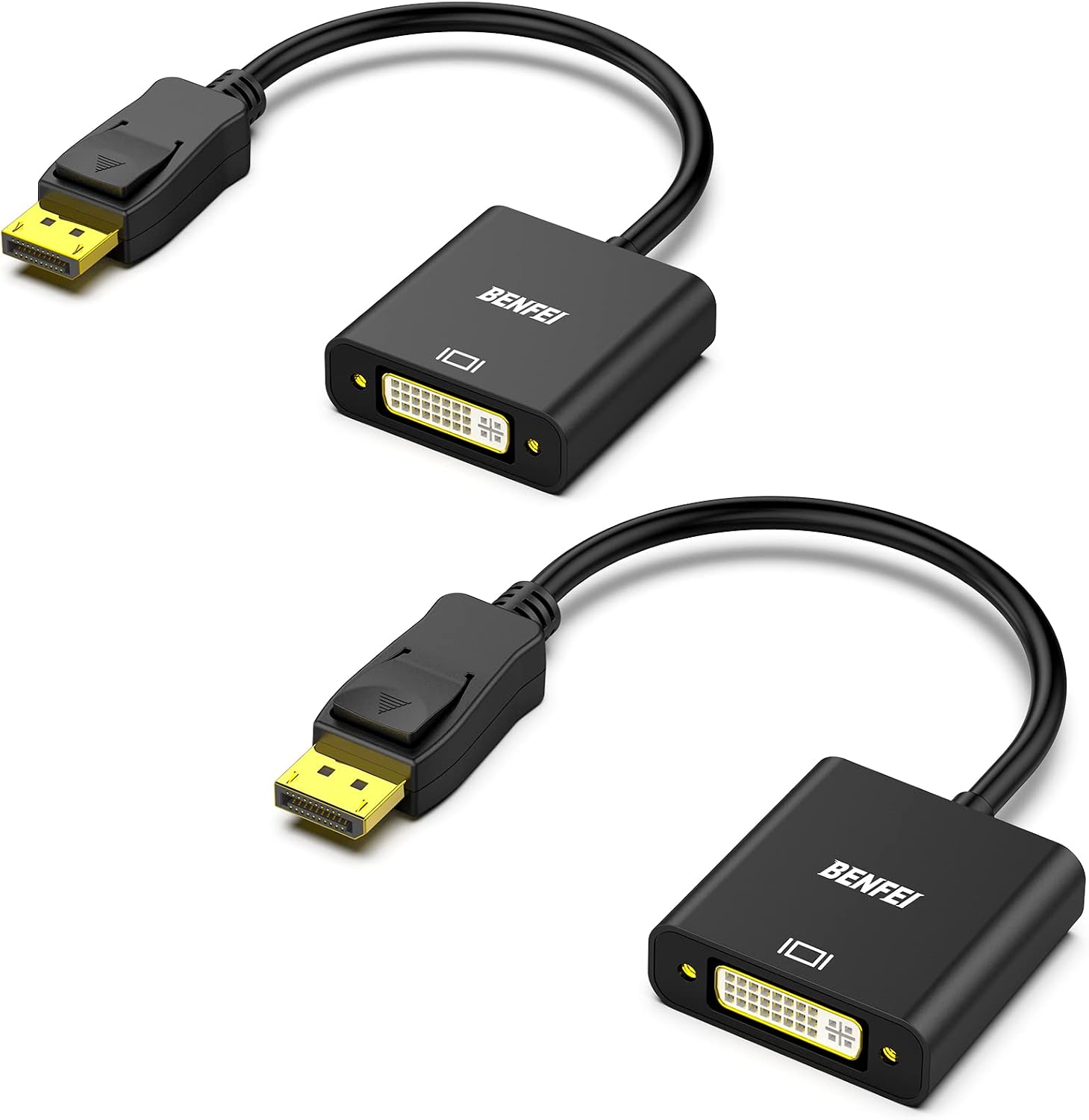 Adaptador DisplayPort para DVI DVI-D de ligação única pacote com 2 ...