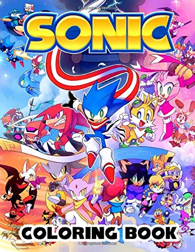 Buy Sonic coloring book: 50 beautiful illustrations of Sonic all time ...