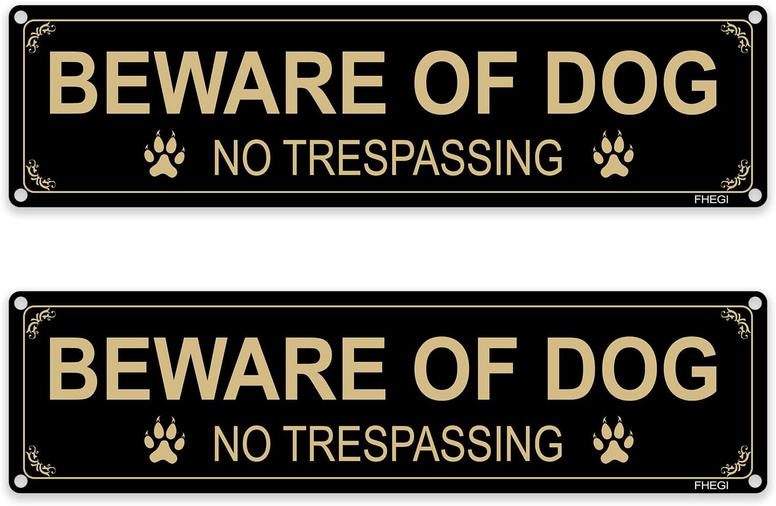 Amazon.com: 3 Pieces Beware of Dog Sign. Large & Small Size. Crafted ...