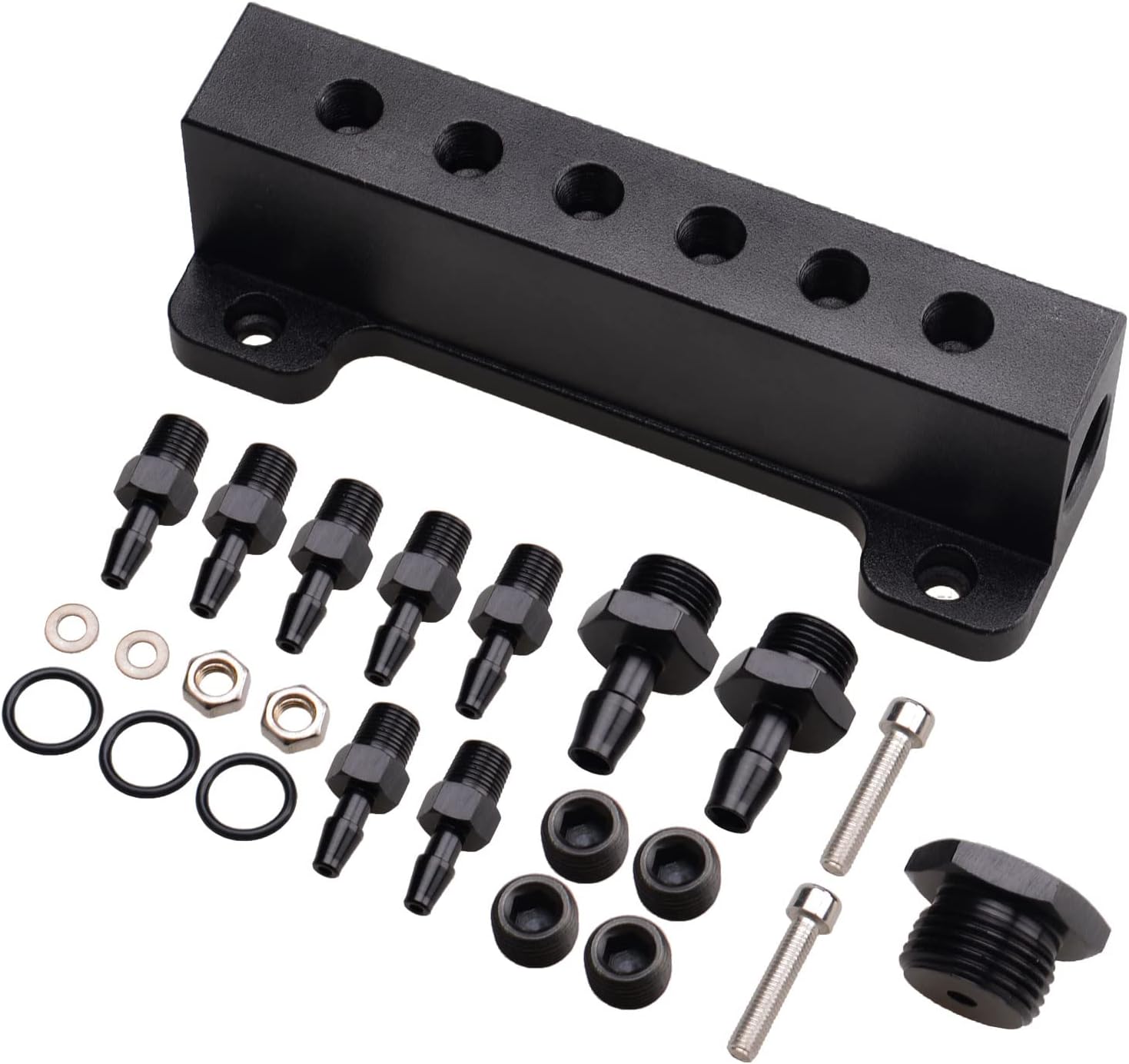 Amazon.com: CNRAQR 6 Port Vacuum Block Intake Manifold Kit Fuel ...