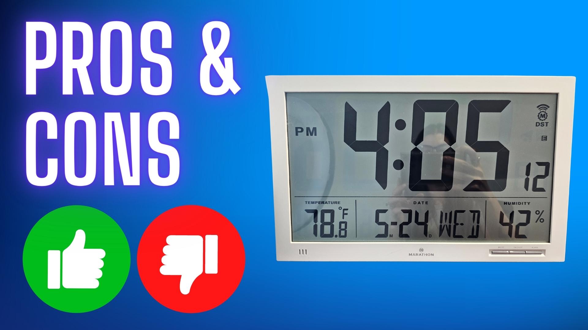 Watch Review& MARATHON Slim Jumbo Atomic Wall Clock on Amazon Live