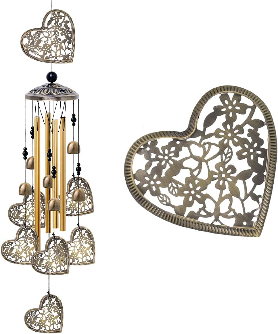 Amazon.com : Heart Shape Wind Chimes for Garden, Gifts for Mom, Home ...
