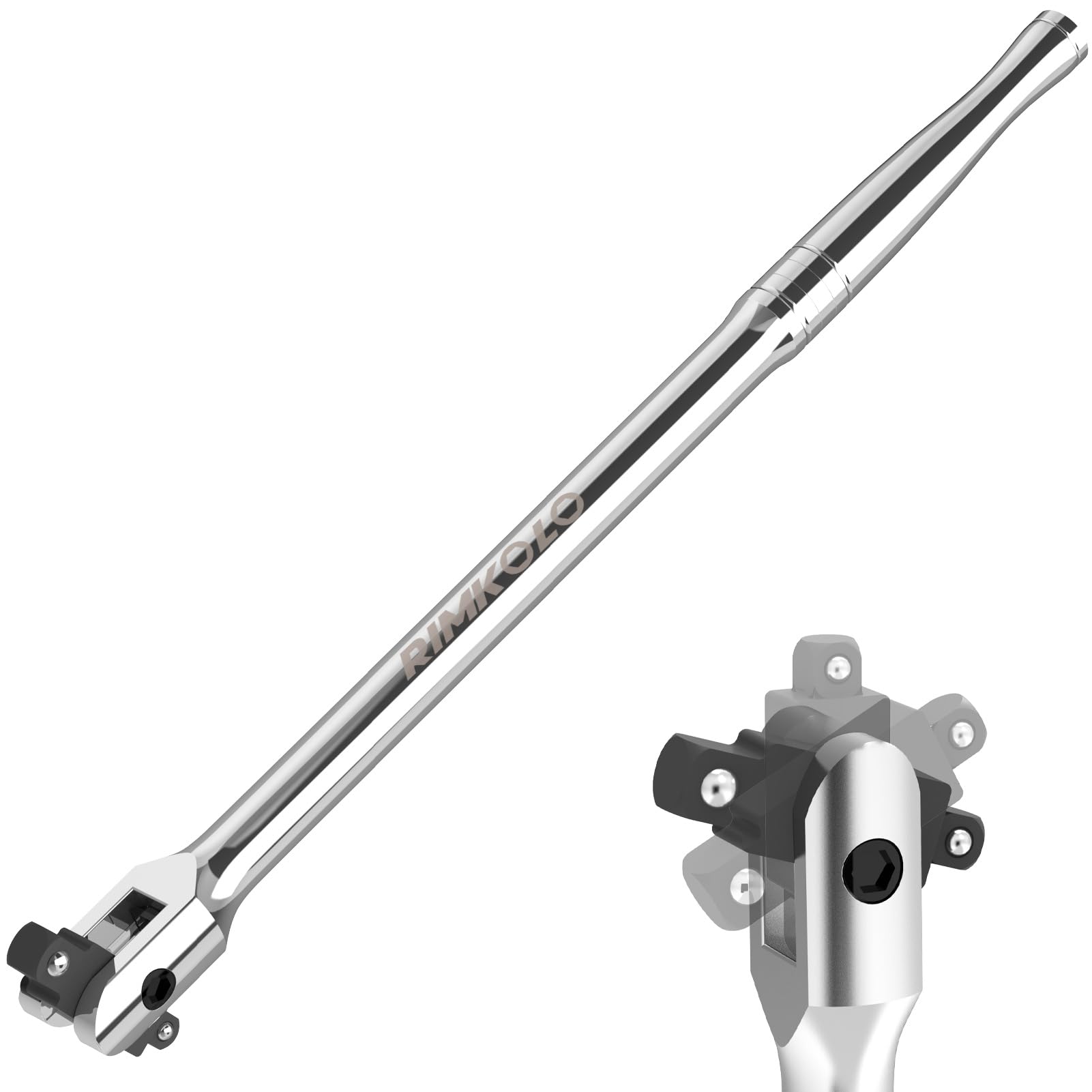 RIMKOLO Dual Drive Breaker Bar 1/2" and 3/8" Drive, 16-Inch 360 ...