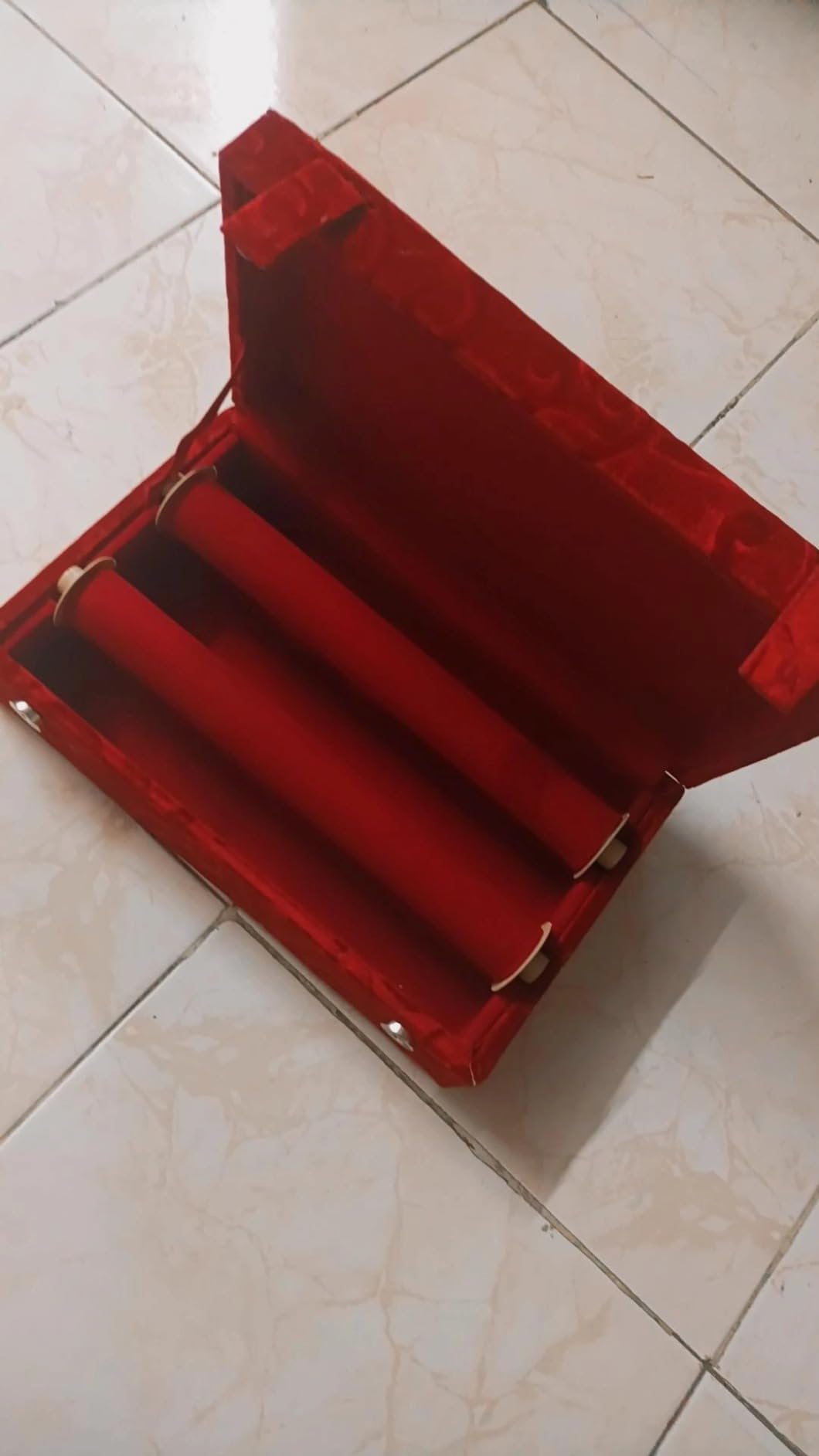 Kuber Industries Wooden Flower Print 2 Rod Bangle Box |Chudi Box With ...