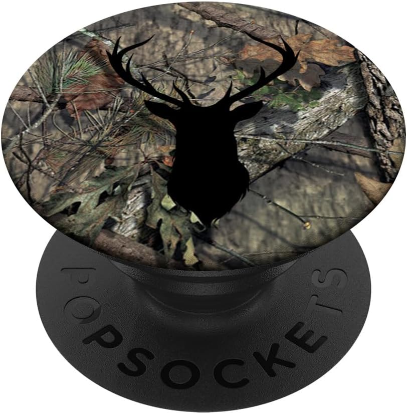 Amazon.com: Brown Camouflage Black Deer Buck Hunting PopSockets PopGrip ...