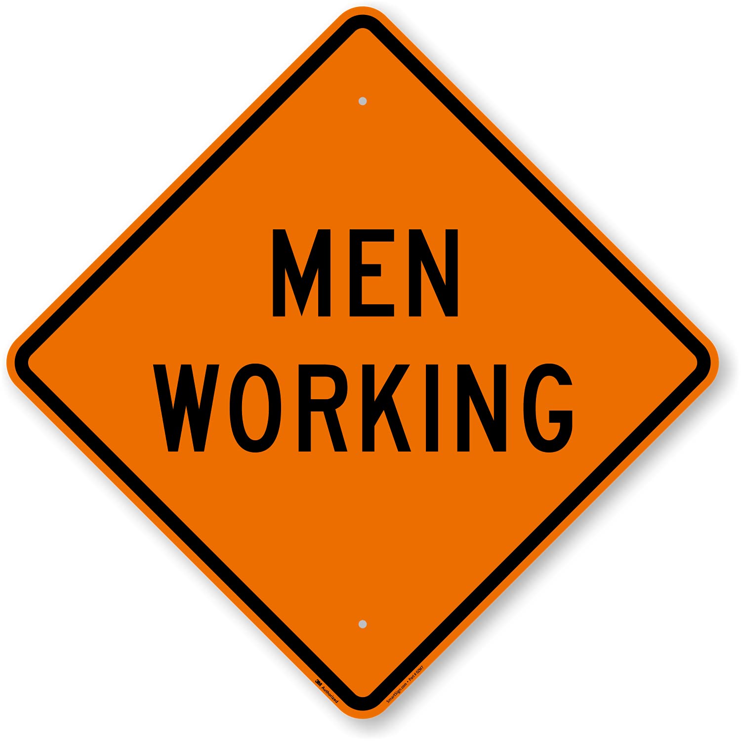 SmartSign 24 x 24 inch “Men Working” Metal Sign, 80 mil Aluminum, 3M ...