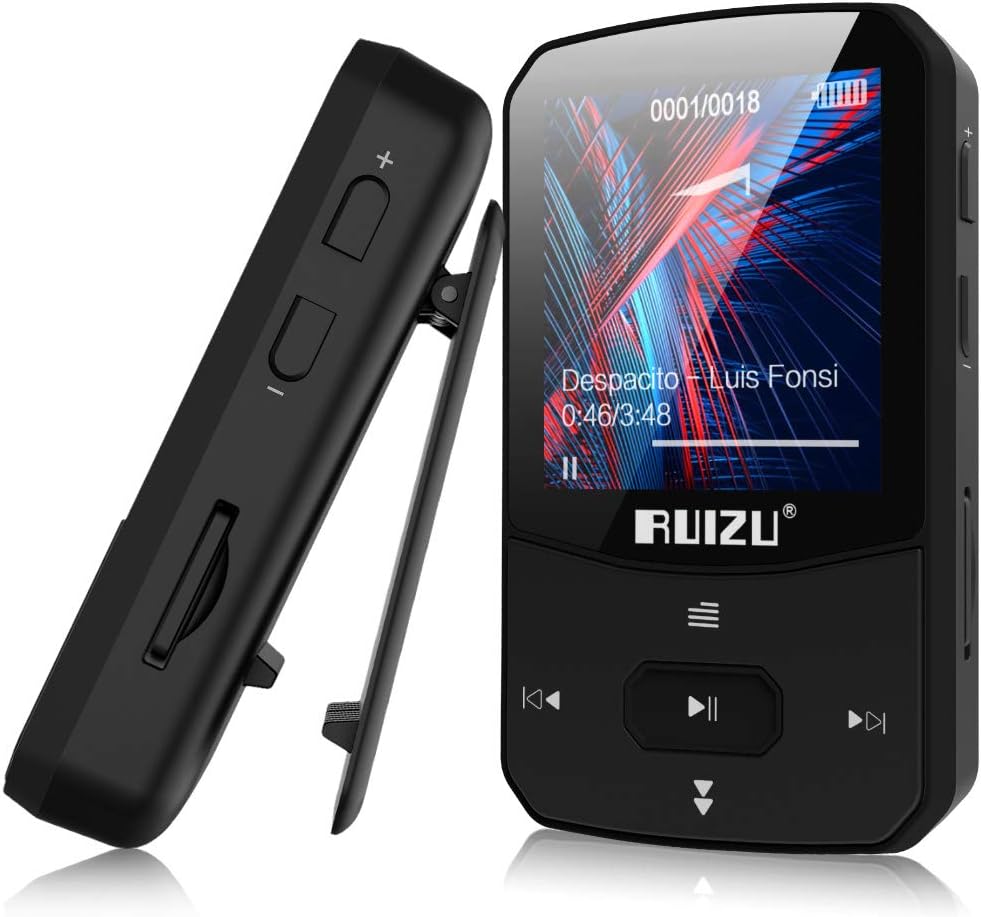 RUIZU X52 16GB Clip Mp3 Player with Bluetooth 5.0 16GB Lossless Sound ...
