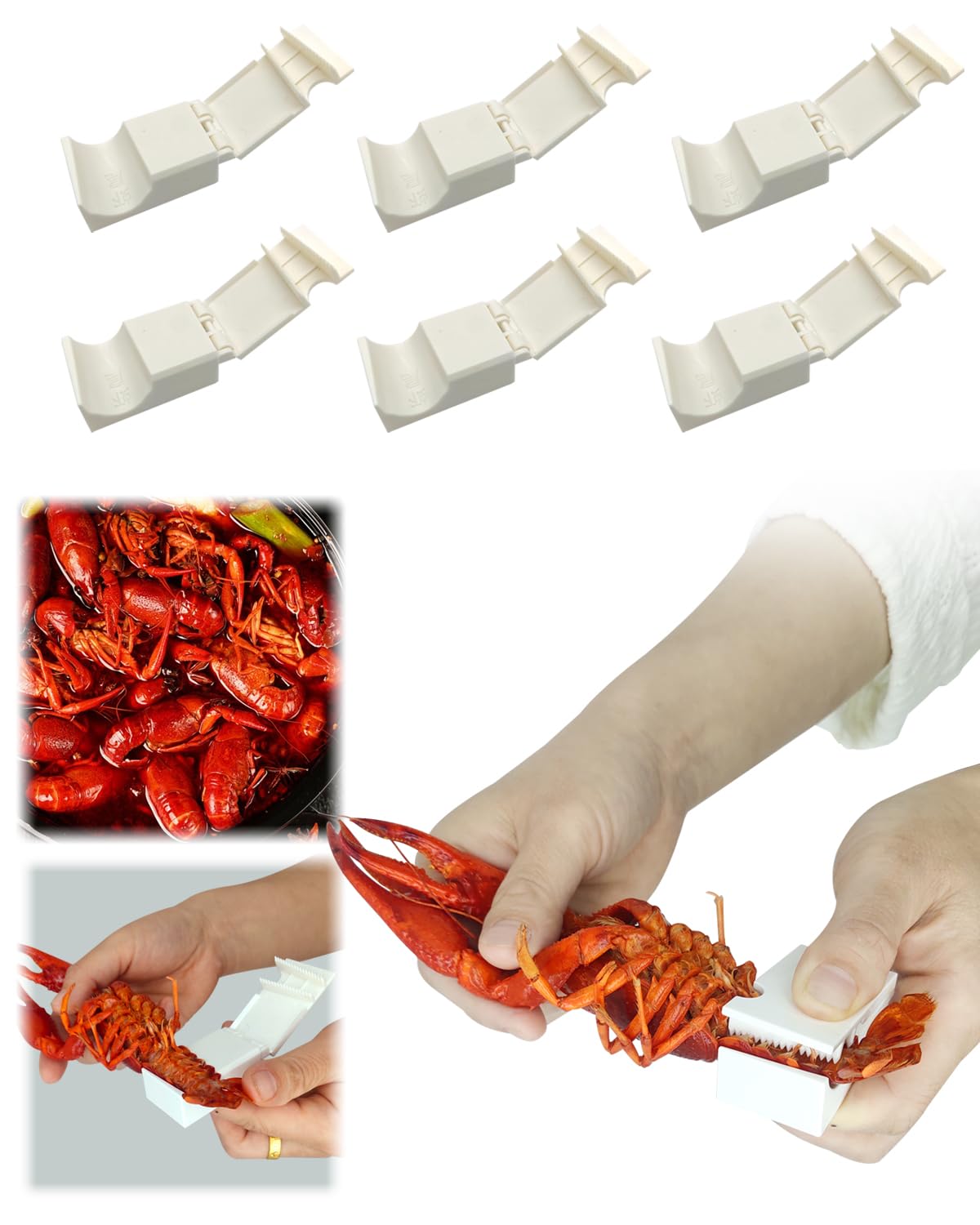 Amazon.com: ASENAME 2024 New 6PCS Crawfish Peeler, Crawfish Shucker ...