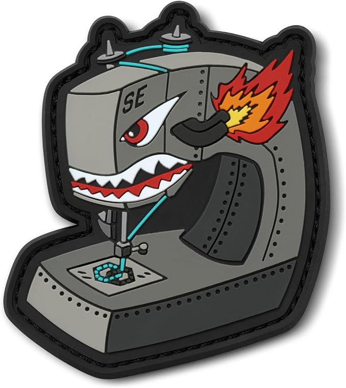 Amazon.com : Savior Equipment Tactical Angry Sewing Machine PVC Moral ...