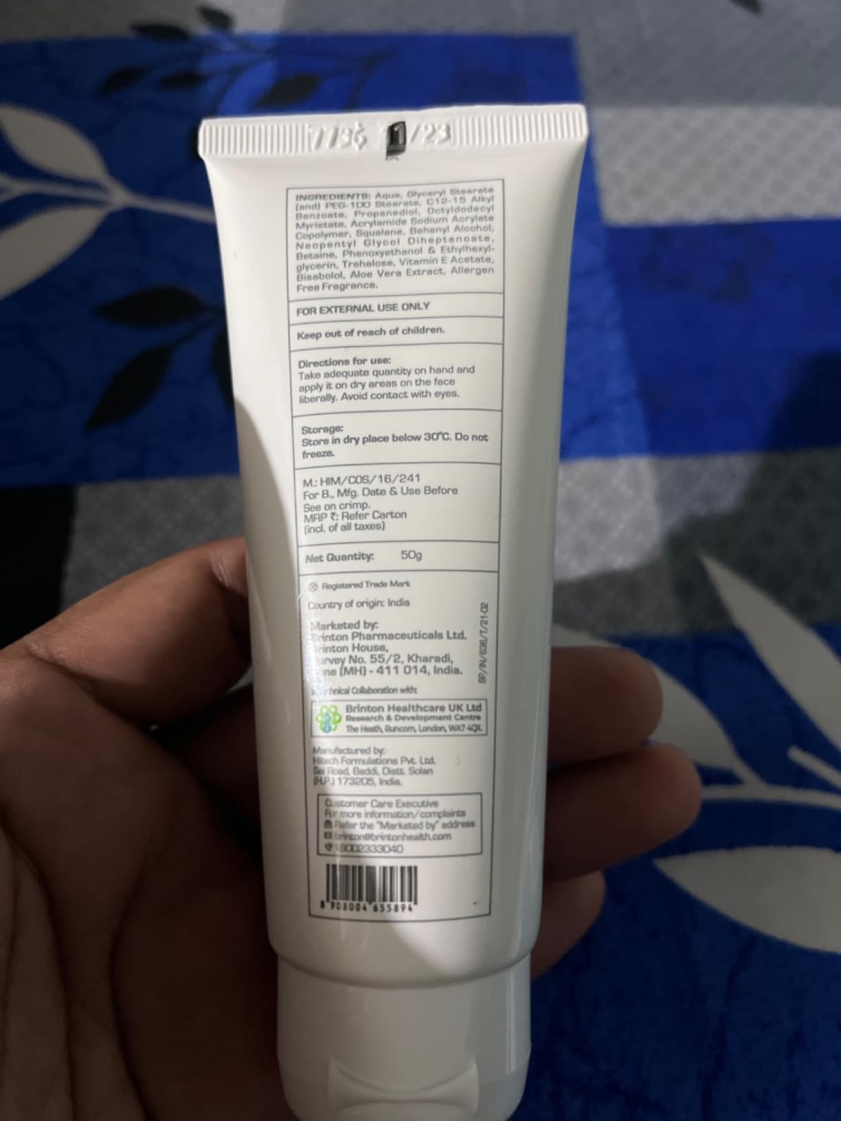 Brinton AcMist Moisturizing Cream Gel for Acne Prone and Oily Skin, Dry ...