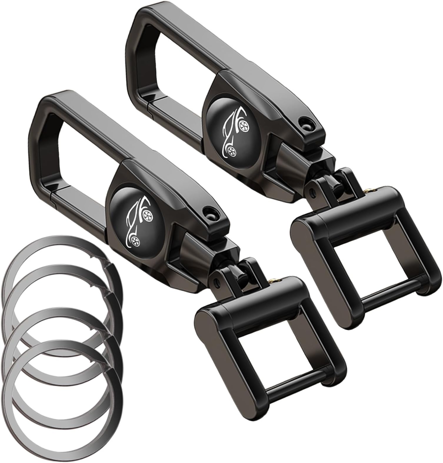 Amazon.com: Juedarli Metal Car Fob Keychain,Heavy Duty Key Chain with 2 ...