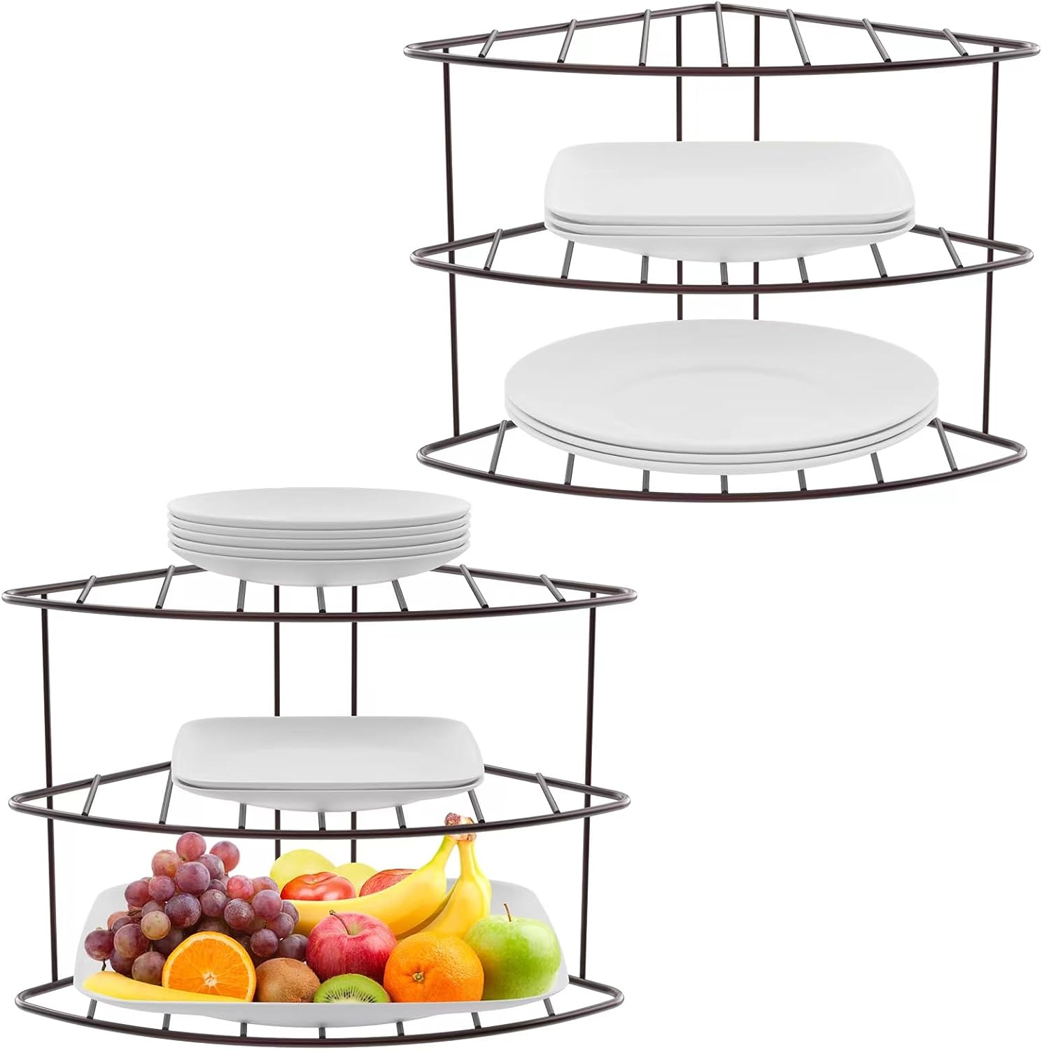 Amazon.com: yaenoei 3-Tier Kitchen Details Corner Shelf Organizer ...