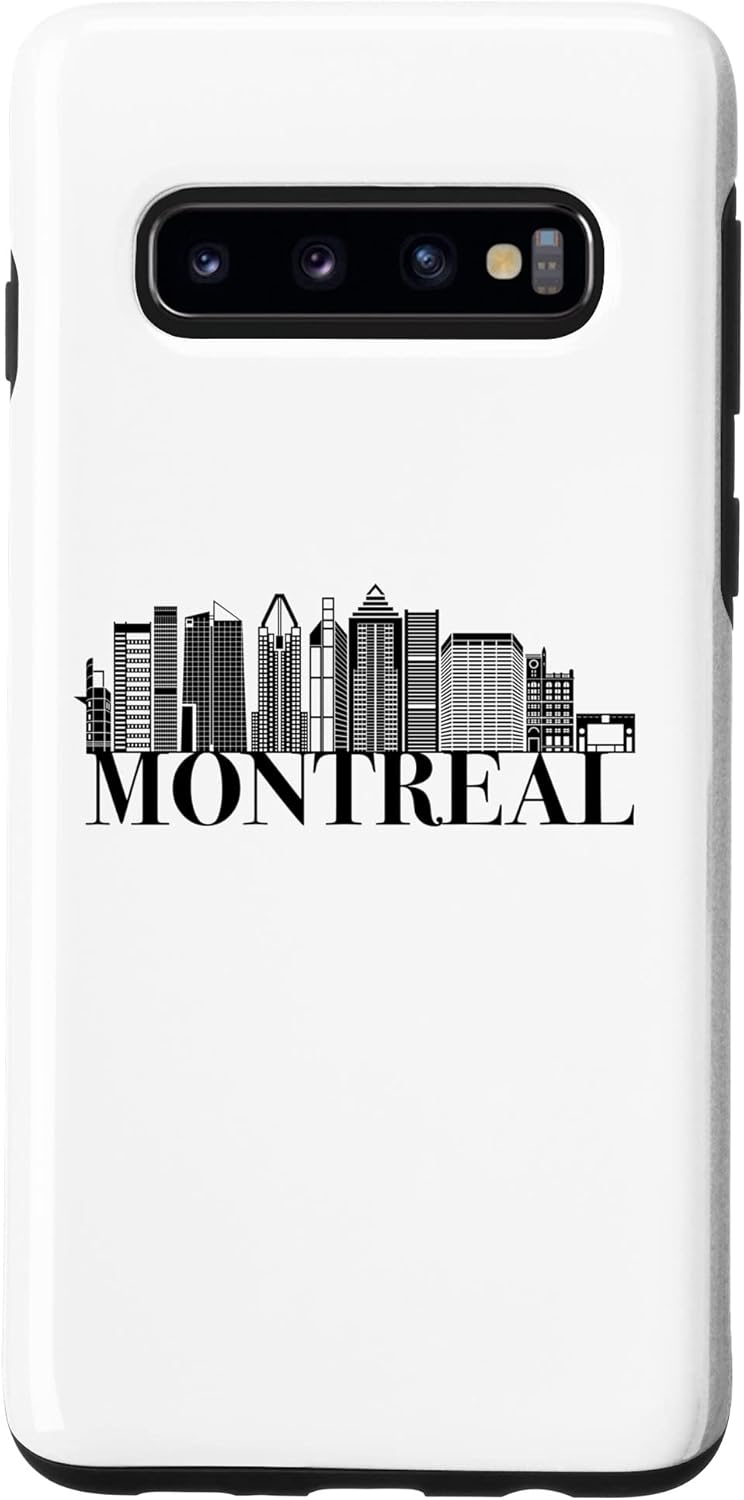 Amazon.com: Galaxy S10 Montreal Canada City Skyline Silhouette Outline ...