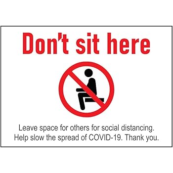 Prohibition signs Do not sit here Safety sign - Self adhesive sticker ...