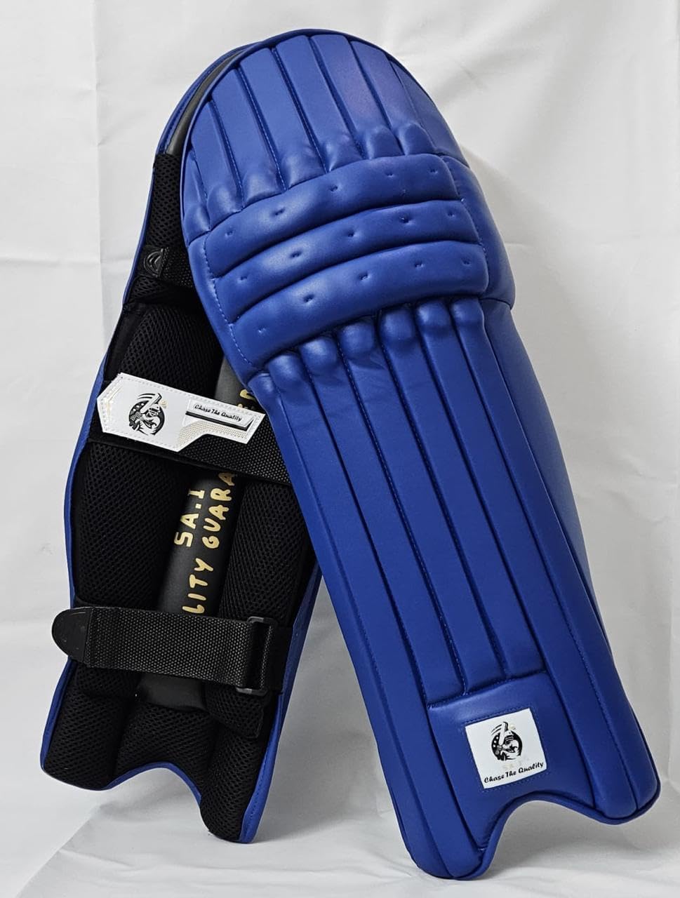 Buy RK KAIME SPORTS Men's Leather Batting Leg Guard/Pad (Blue) Online ...