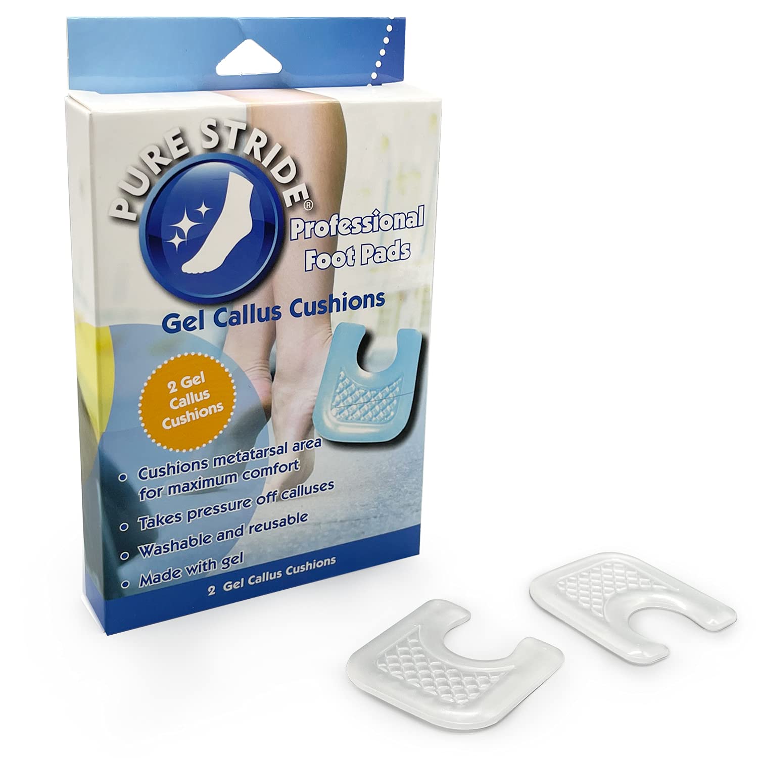 Amazon.com : Pure Stride Gel Callus Cushions, Professional Foot Pads ...