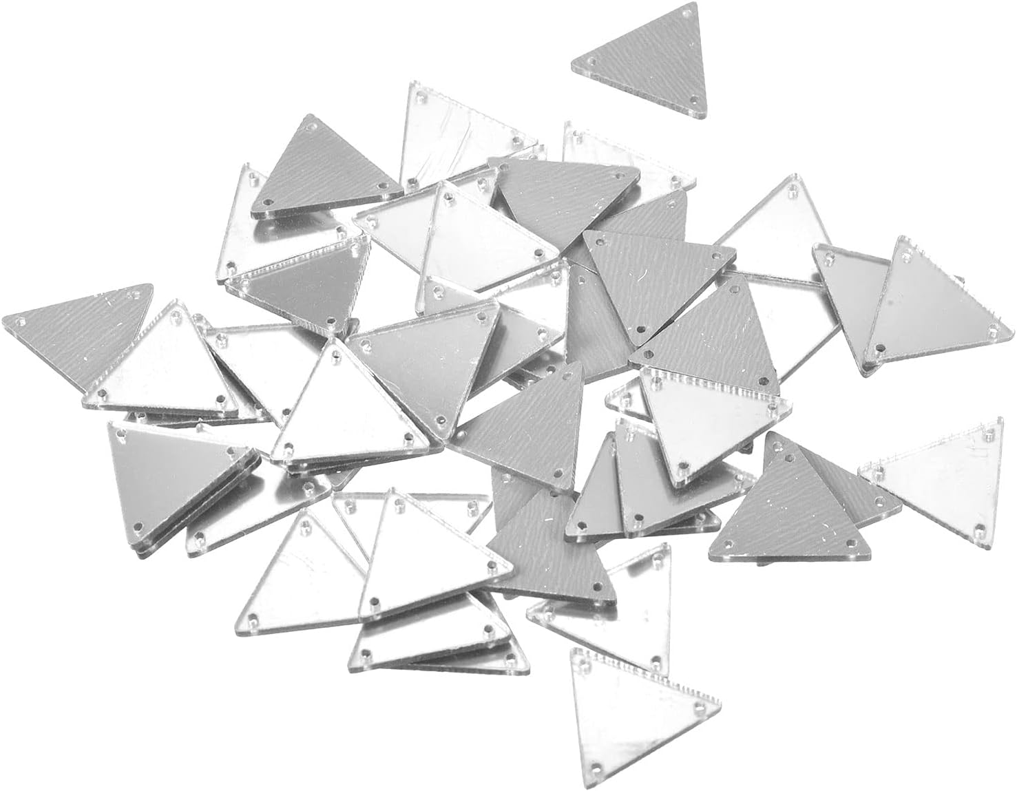Amazon.com: MECCANIXITY 50pcs Sew on Triangle Acrylic Mirror Piece Flat ...