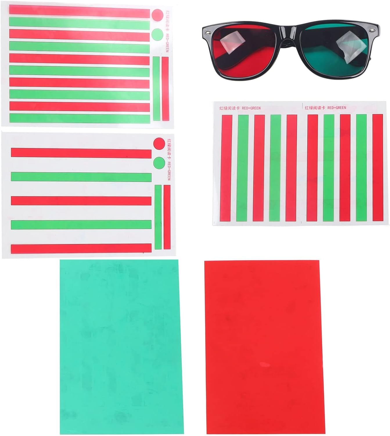 Amazon.com: Red Green Vision Correction Cards Myopia Strabismus ...