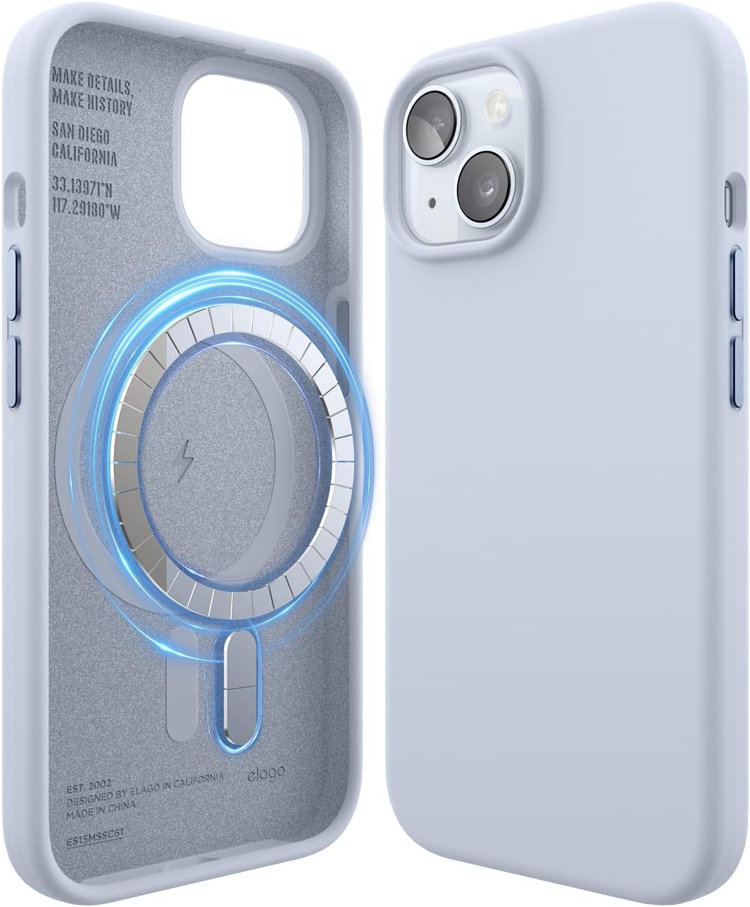 elago Flüssig Silikon Case Kompatibel mit iPhone 15 Hülle, Premium ...