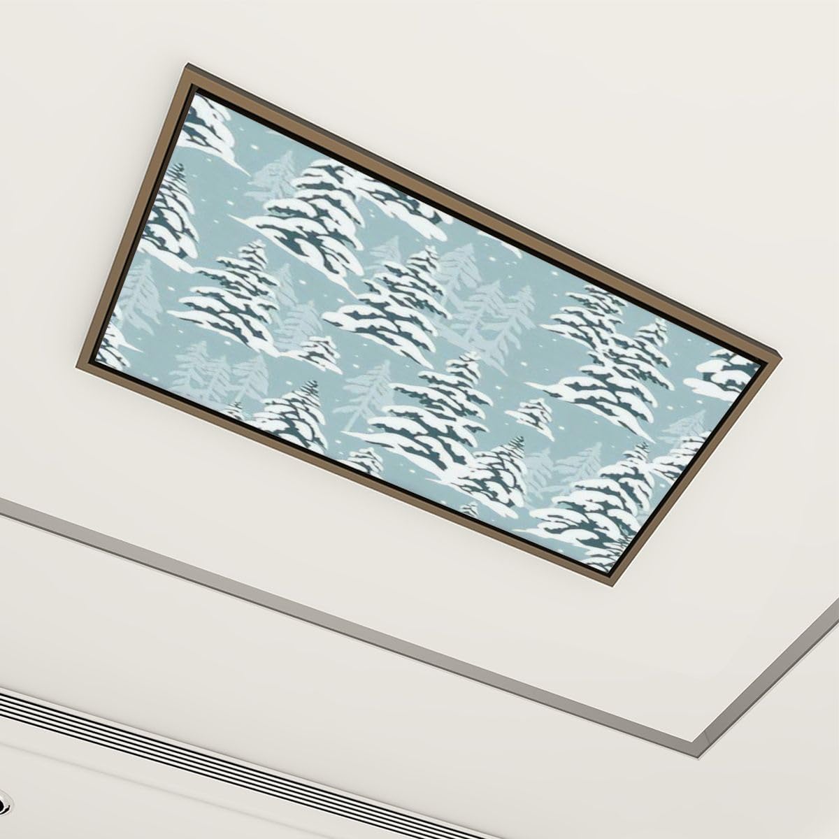 Decorative Fluorescent Light Covers for Ceiling Lights 6 Packs Snowy ...