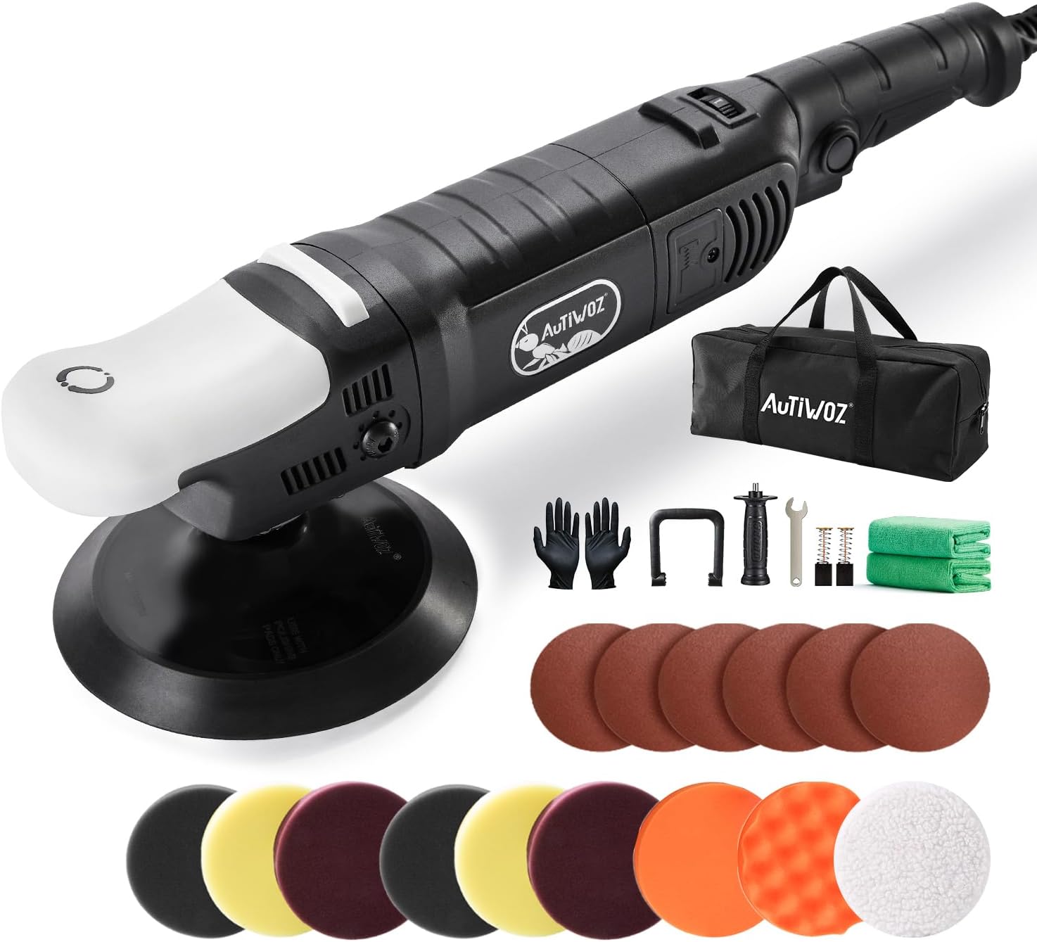 AUTIWOZ Car Buffer Polisher, 6-Inch Rotary Polisher for Car Detailing ...