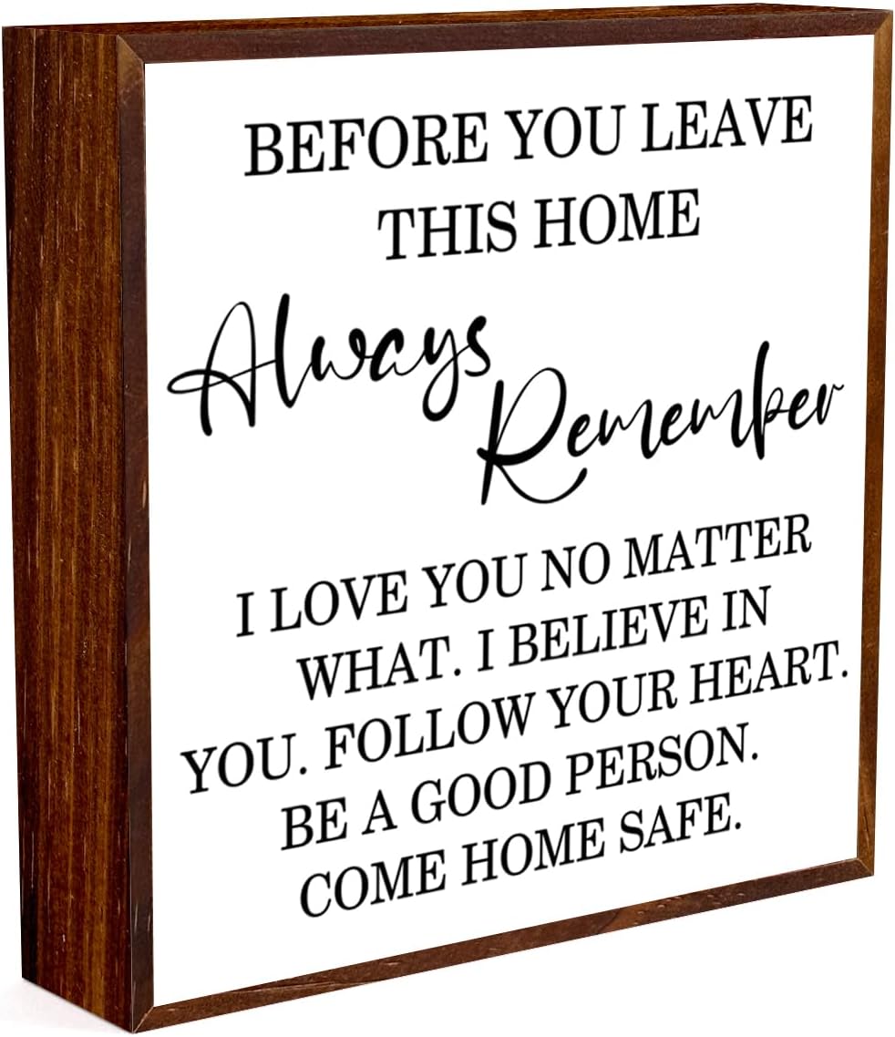 Amazon.com: MIOOKISS Inspirational Home Decor Signs Quote Wood Box Sign ...
