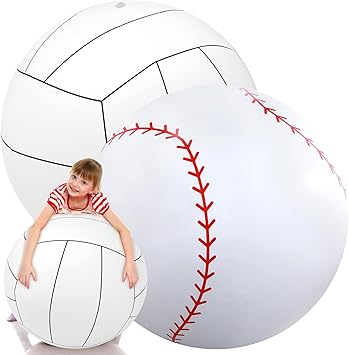 Amazon.com: Lewtemi Giant Inflatable Sports Balls Large Inflatable ...