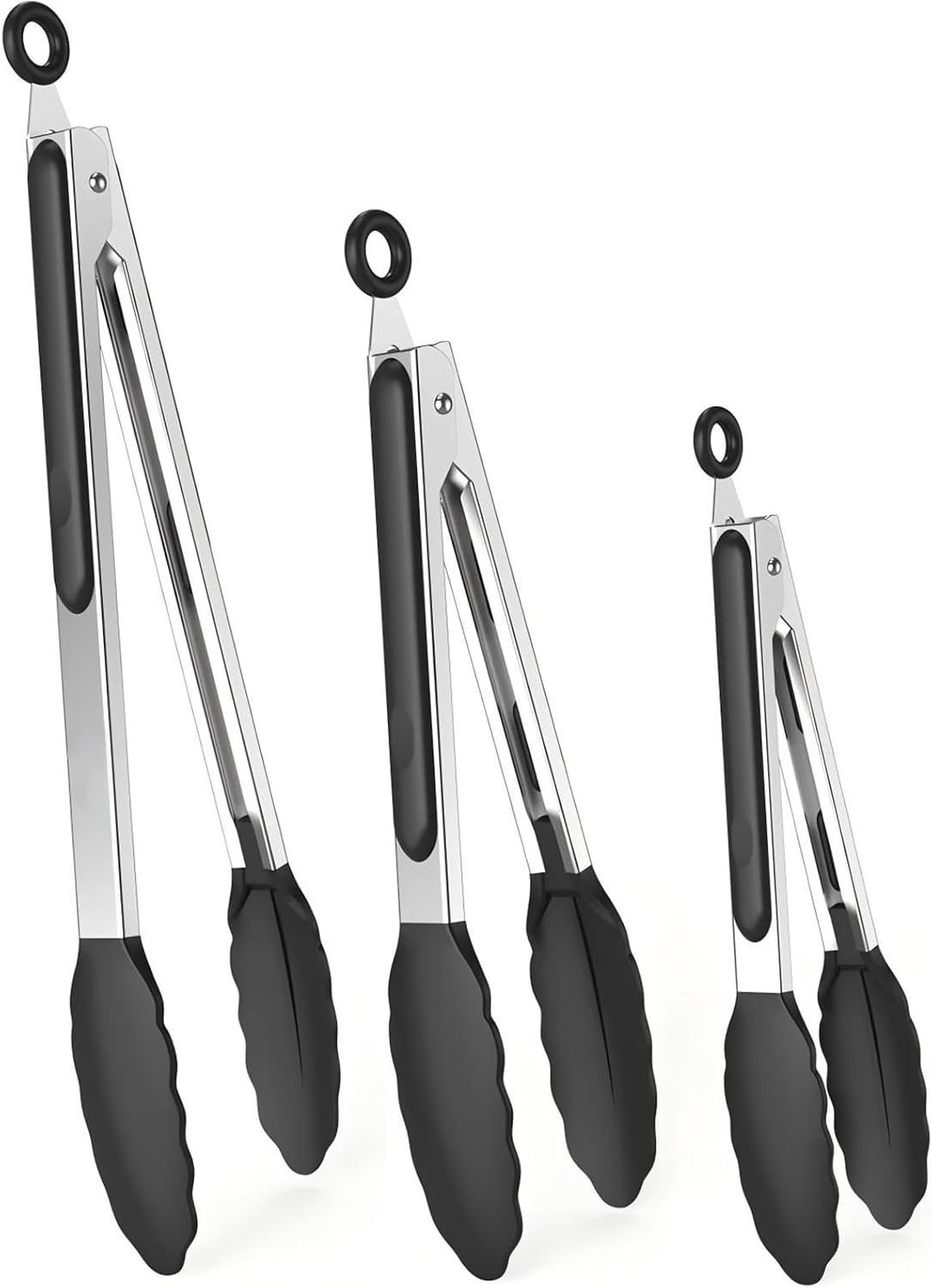 Amazon.com: OIKOZEL Stainless Steel Kitchen Tongs with Silicone Tips ...