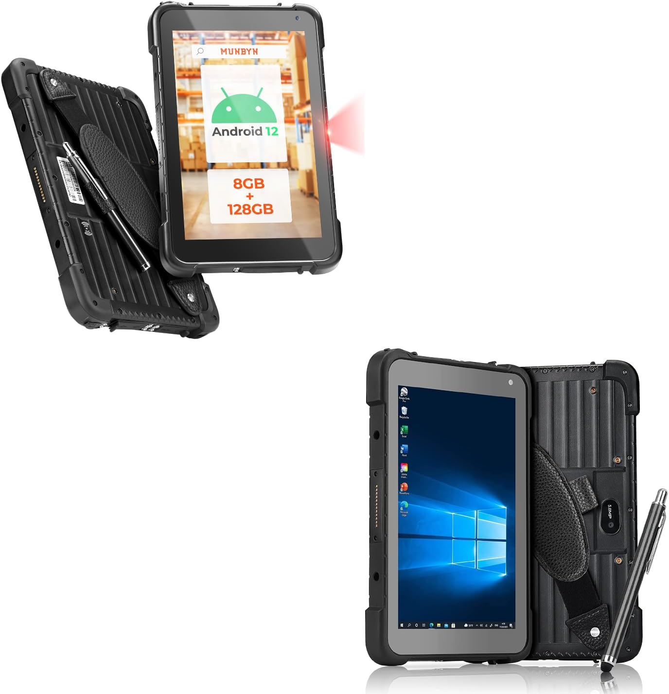 Amazon.com: MUNBYN Barcode Scanner Tablet IRT01P, 8" Android 12 Zebra ...