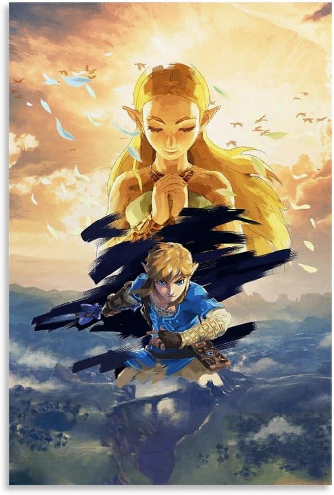 Amazon.com: IIID The Legend of Zel-da Poster Game Poster Canvas 90s ...