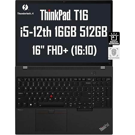 Amazon.com: Lenovo ThinkPad T16 16" WUXGA (Intel 12th Gen 12-Core i7 ...