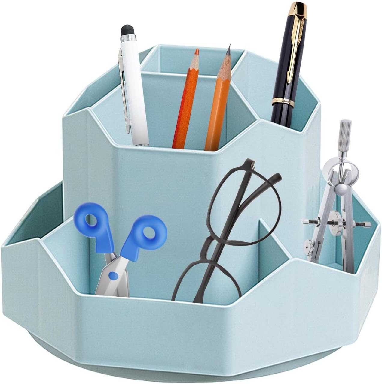 Amazon.co.jp: Desk Pen Holder, Rotating Pencil Holder, Pencil Holder ...