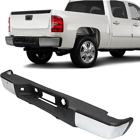 Amazon.com: Peforway Rear Bumper for 2007-2013 Chevy Silverado 1500 GMC ...