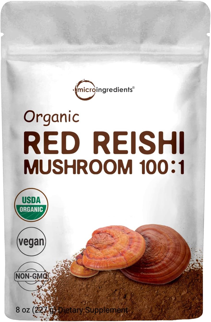 Amazon.com: Sustainably US Grown, Organic Reishi Mushroom Powder, 8 ...