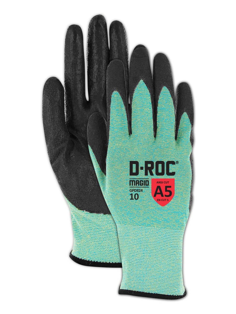 Magid Glove & Safety D-ROC GPD824 Ultra-Lightweight Polyurethane Palm ...