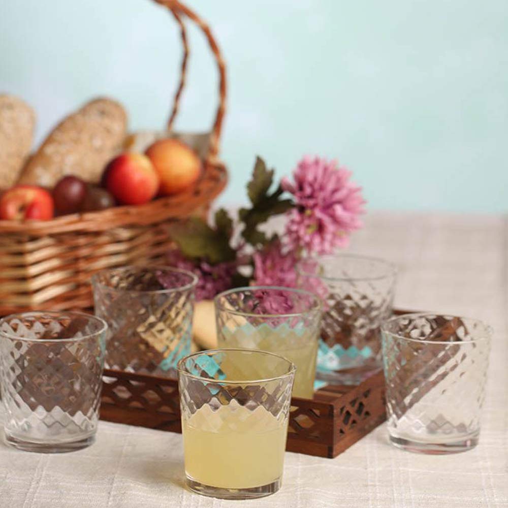 Buy Yera Glass Tumbler - 6 Pieces, Clear, 250ml Online at Low Prices in ...