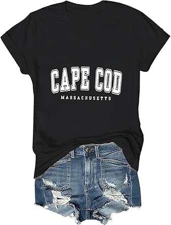 Cape Cod Shirt Seashells Massachusetts Tee Nautical Beach T-Shirt ...